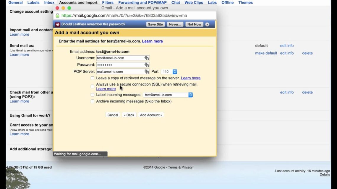 How to setup your Gmail with your IONOS email